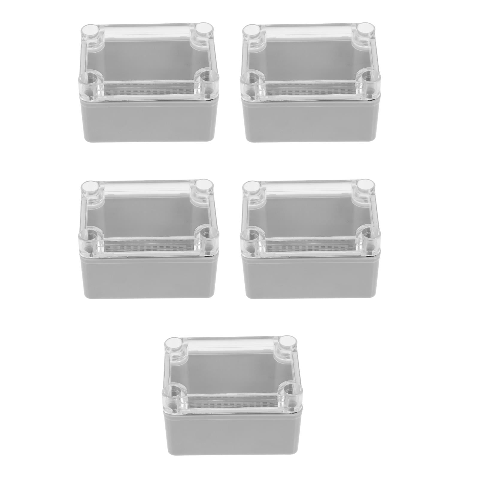 WORGEOUS 5pcs Enclosure Outdoor Abs Junction Box With Transparent Lid ...