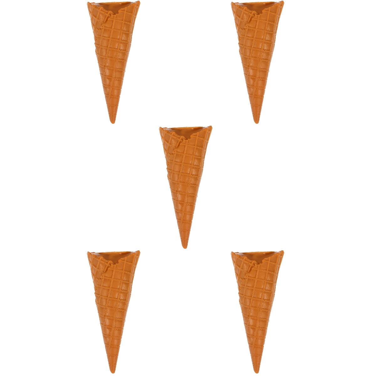 WORGEOUS 5pcs Faux Ice Cream Cone Empty Fake Ice Cream Cone PVC Ice ...