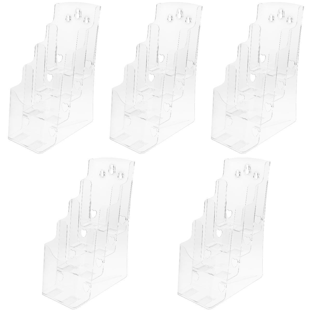 WORGEOUS 5pcs File Rack Wall Mount Brochure Rack Pamphlet Holder ...