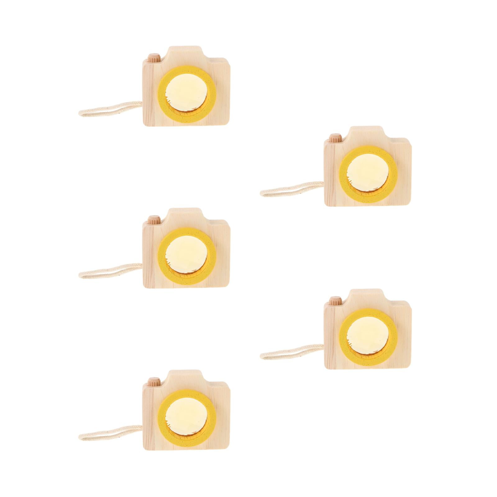 WORGEOUS 5pcs Funny Wood Camera Toy Camera Kaleidoscope Lens Toy Kids ...