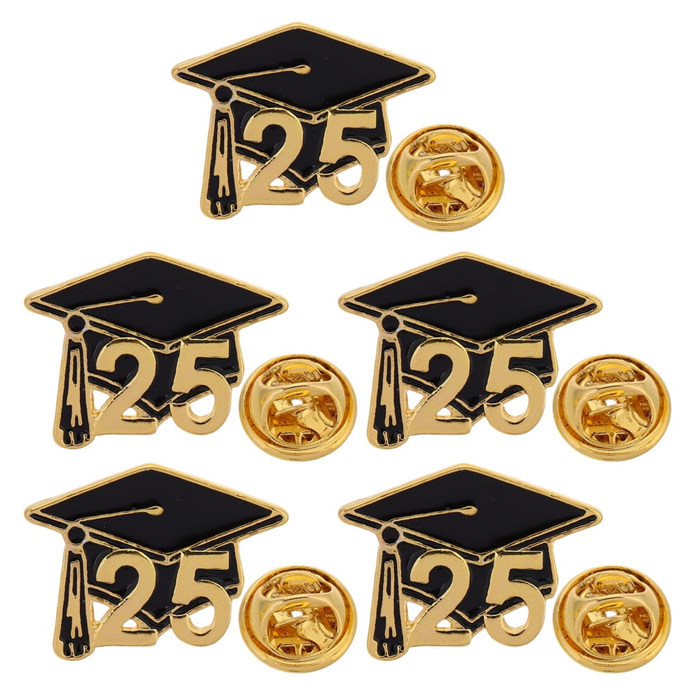 WORGEOUS 5pcs Graduation Hat Brooch Pin 2025 Graduation Souvenir Badge ...