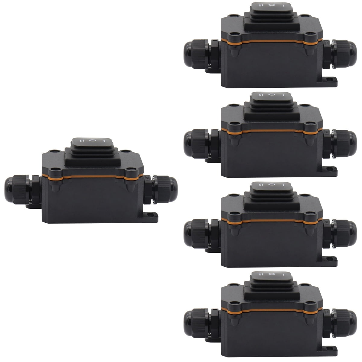 WORGEOUS 5pcs Junction Box With 3-gear Waterproof Electrical Box For ...