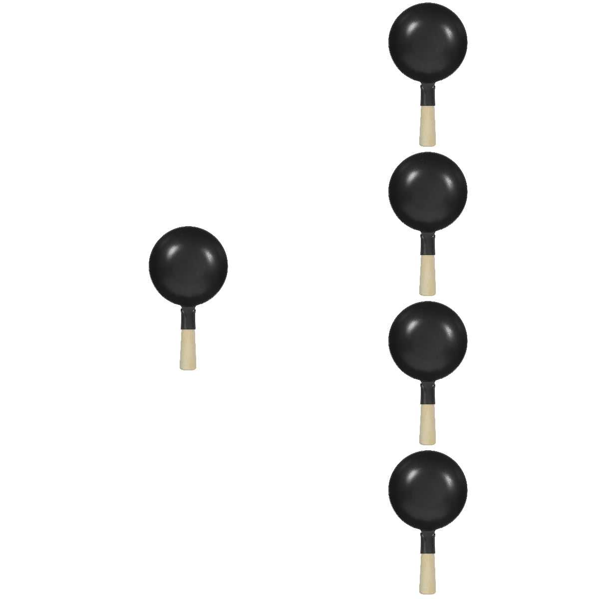 WORGEOUS 5pcs Metal Cooking Pot Small Wok Toy Kitchen Pretend Play ...