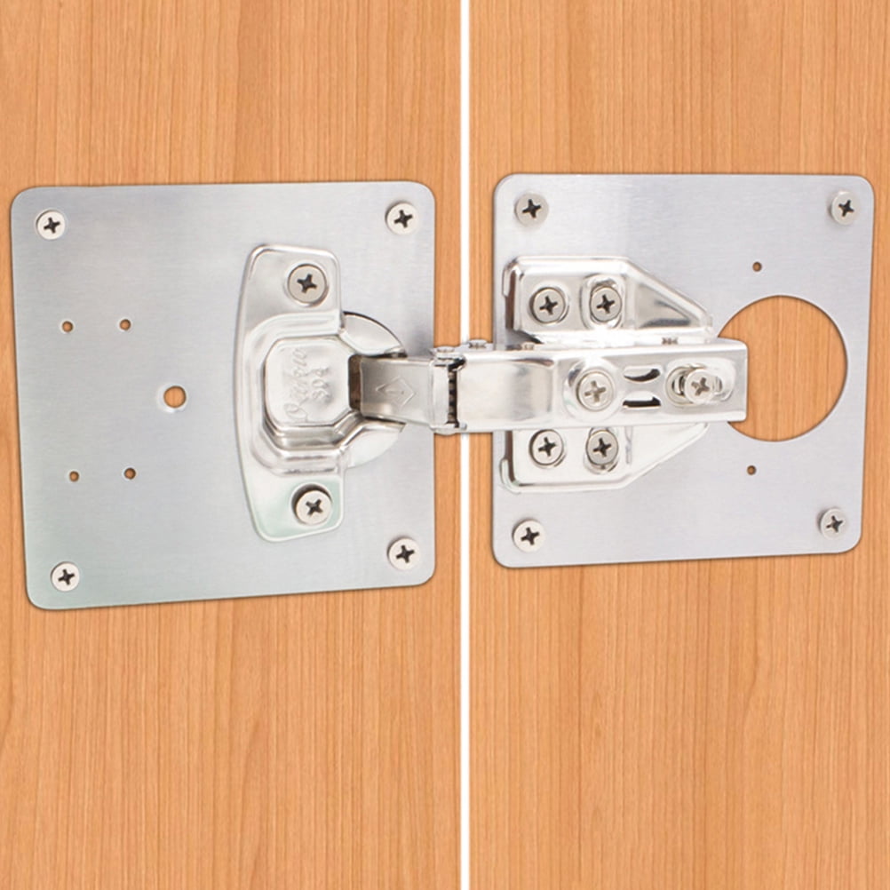 WORGEOUS 5pcs Metal Mending Plate Square Steel Hinge Plate Door Hinge ...