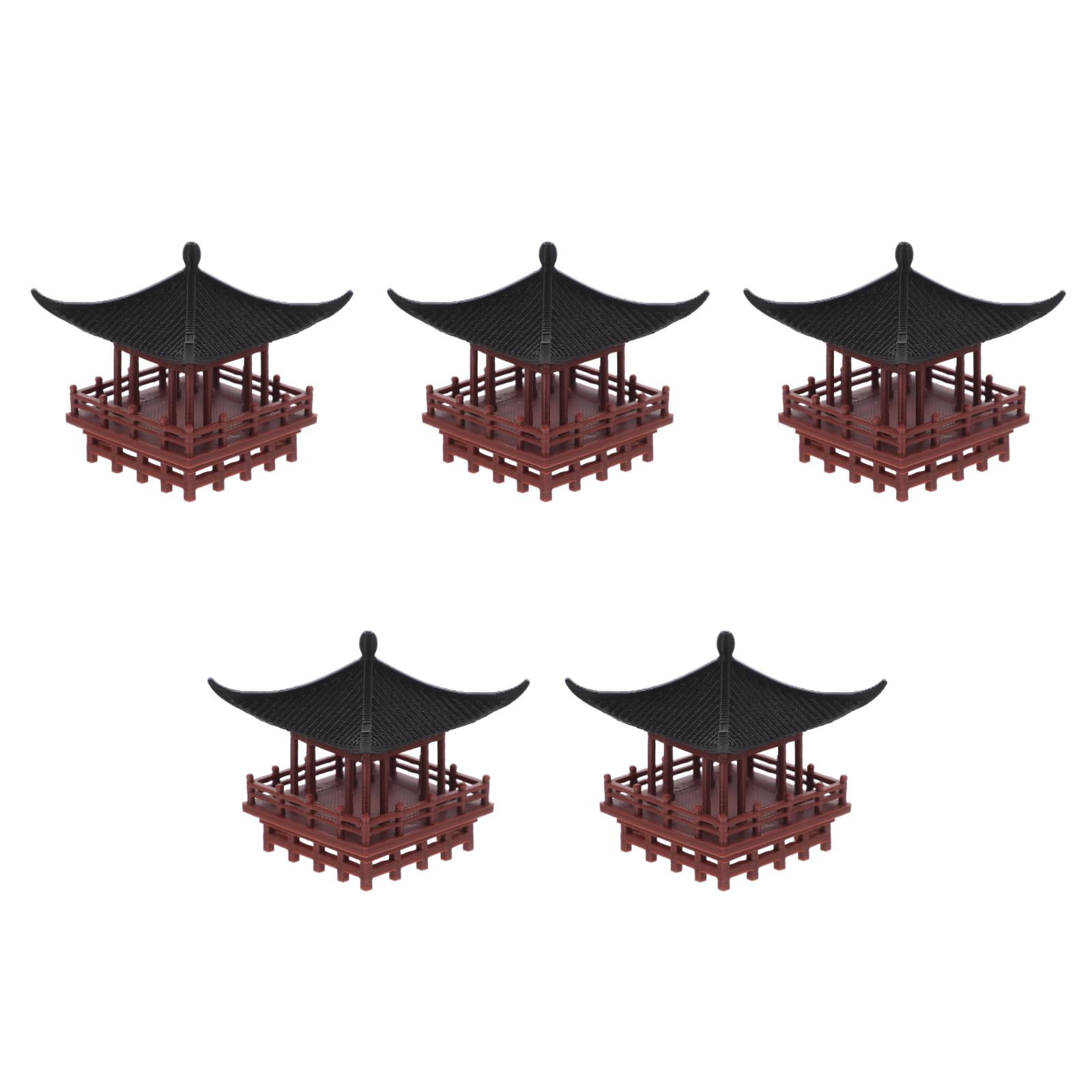 WORGEOUS 5pcs Mini Pagoda Statue Miniature Pavilion Pagoda Statue ...