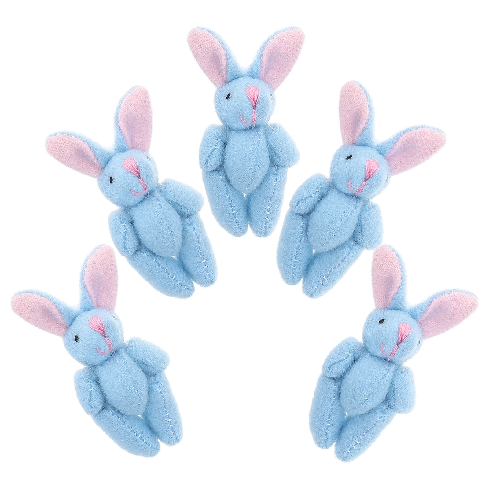 WORGEOUS 5pcs Mini Plush Bunny Cute Stuffed Animal Rabbit Doll With ...