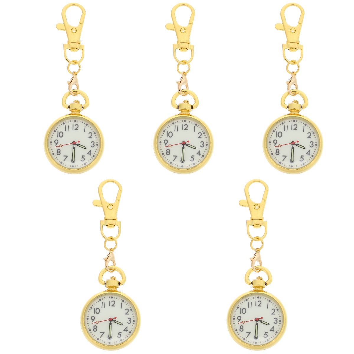 WORGEOUS 5pcs Pocket Watch Buckle Design Pocket Watch Nurse Watch Chest ...