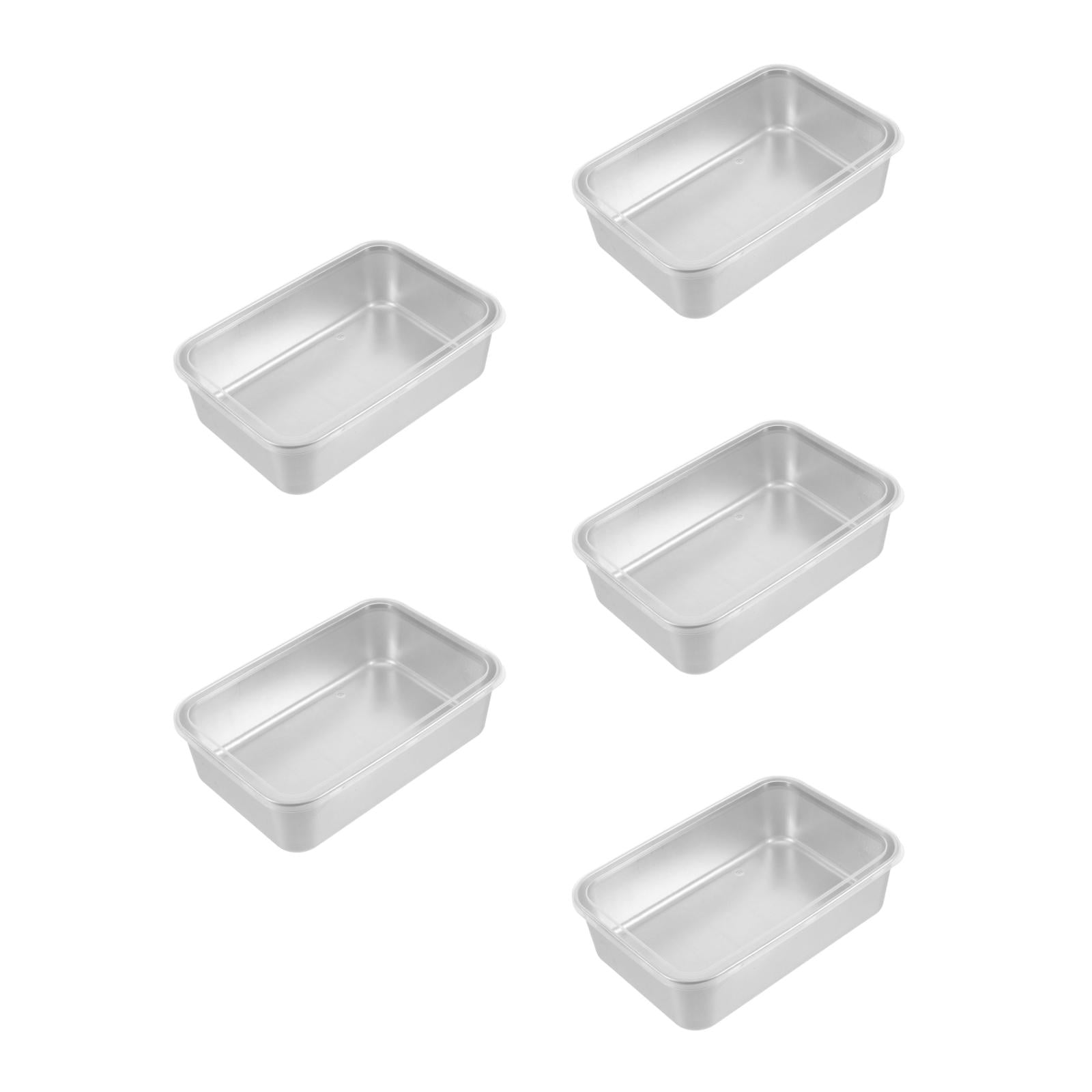 WORGEOUS 5pcs Rectangular Stainless Steel Cake Pan Baking Mold With ...