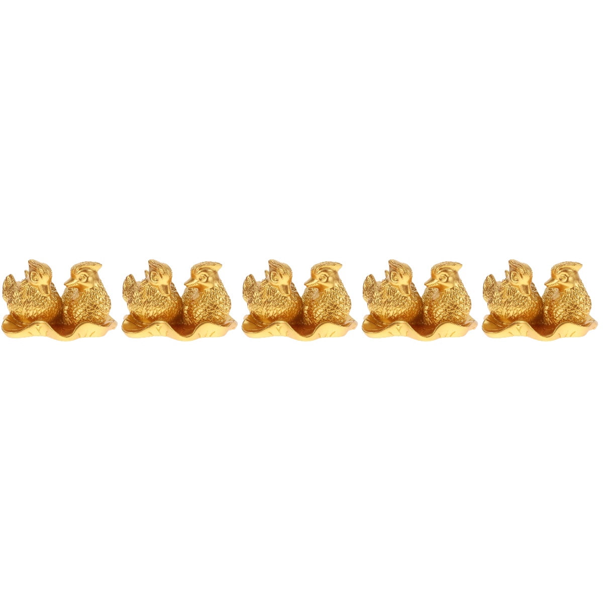 WORGEOUS 5pcs Resin Golden Mandarin Duck Model Wedding Mandarin Duck ...