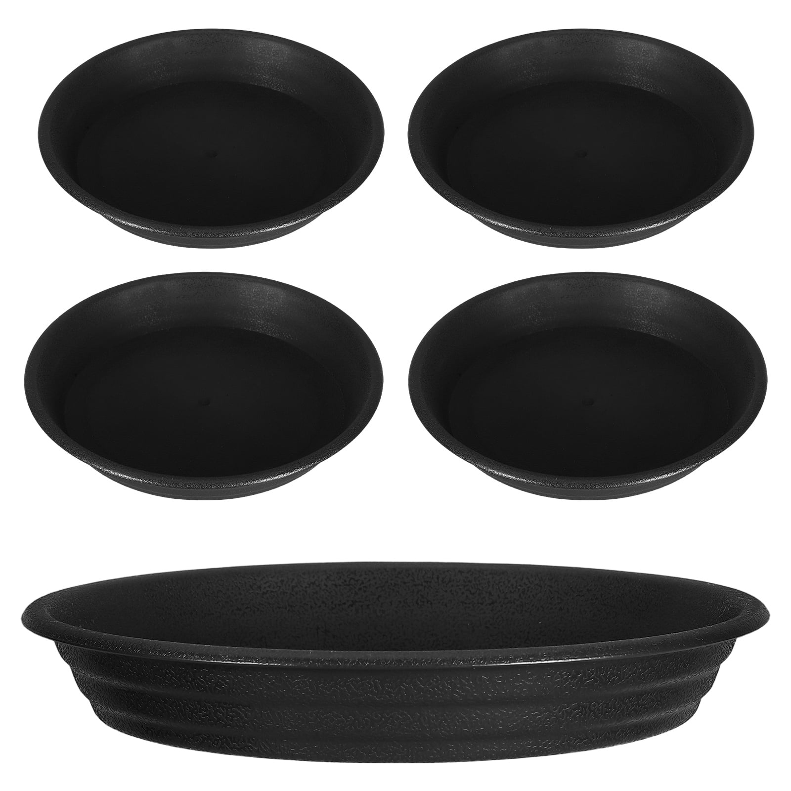 WORGEOUS 5pcs Round Plant Pot Tray Plastic Plant Saucer Water Drip Tray ...