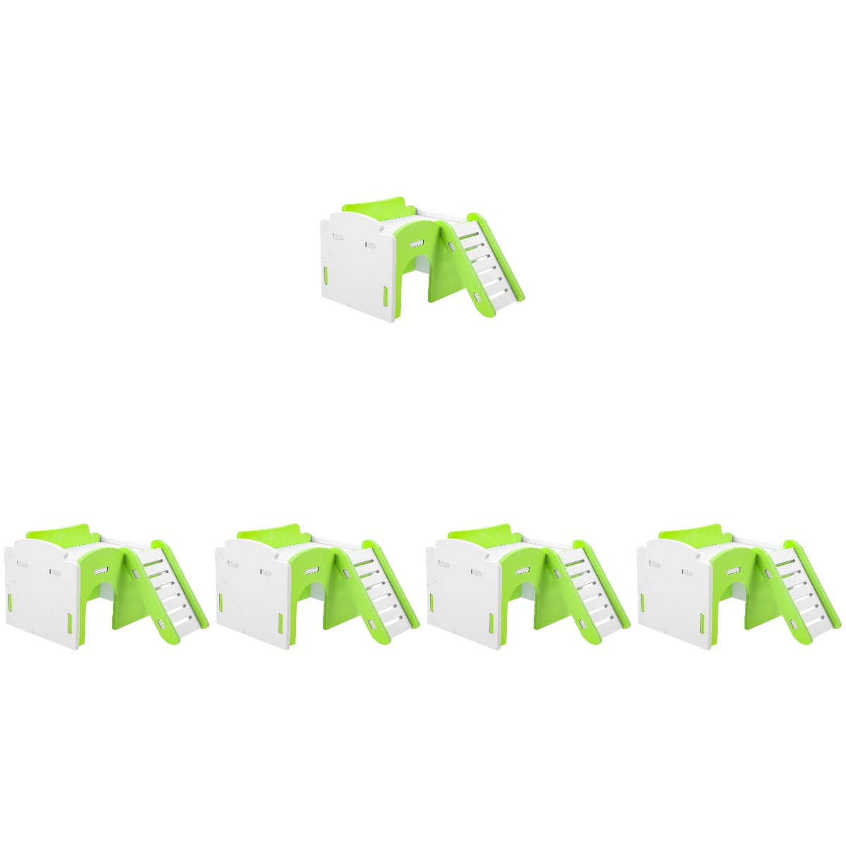 WORGEOUS 5pcs Small Animal Cage Villa Hut Hamster Guinea Pig Hideout ...