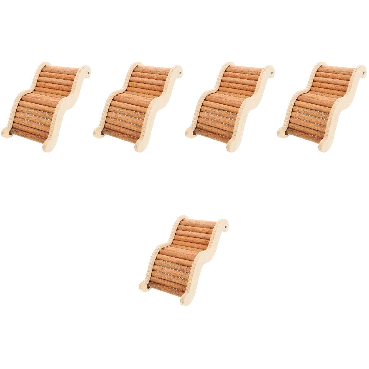 WORGEOUS 5pcs Small Ladder Toy Chinchilla Biting Ladder Wood Chinchilla ...