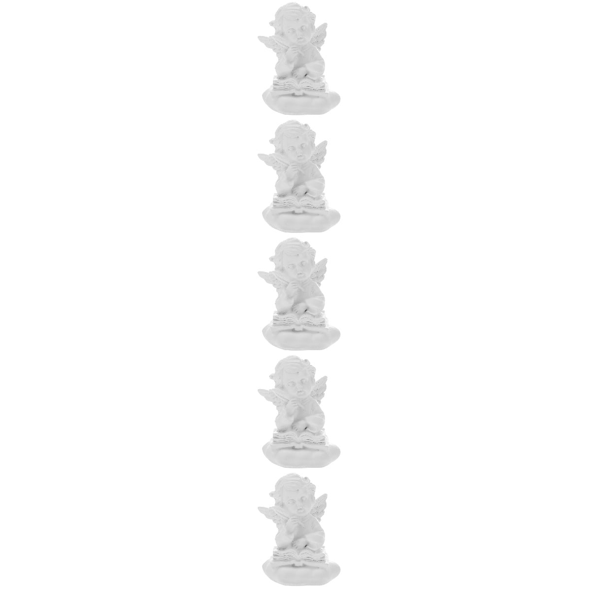 WORGEOUS 5pcs White Angel Figure Adorable Angel Decor Statue Resin ...