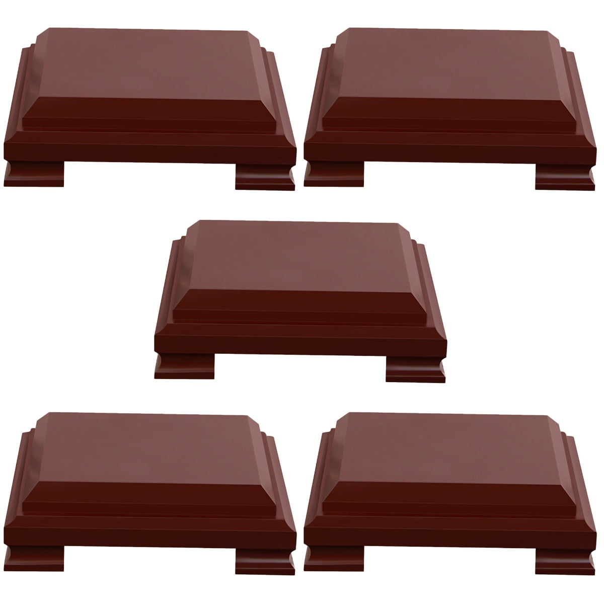 WORGEOUS 5pcs Wooden Display Stand Square Display Base Wooden Display ...
