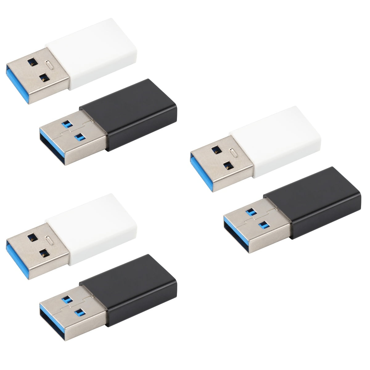 WORGEOUS 6 PCS Mini ABS USB 3.0 Male To Type-C Female Adapter OTG USB3.0 To USB C Adapter ...