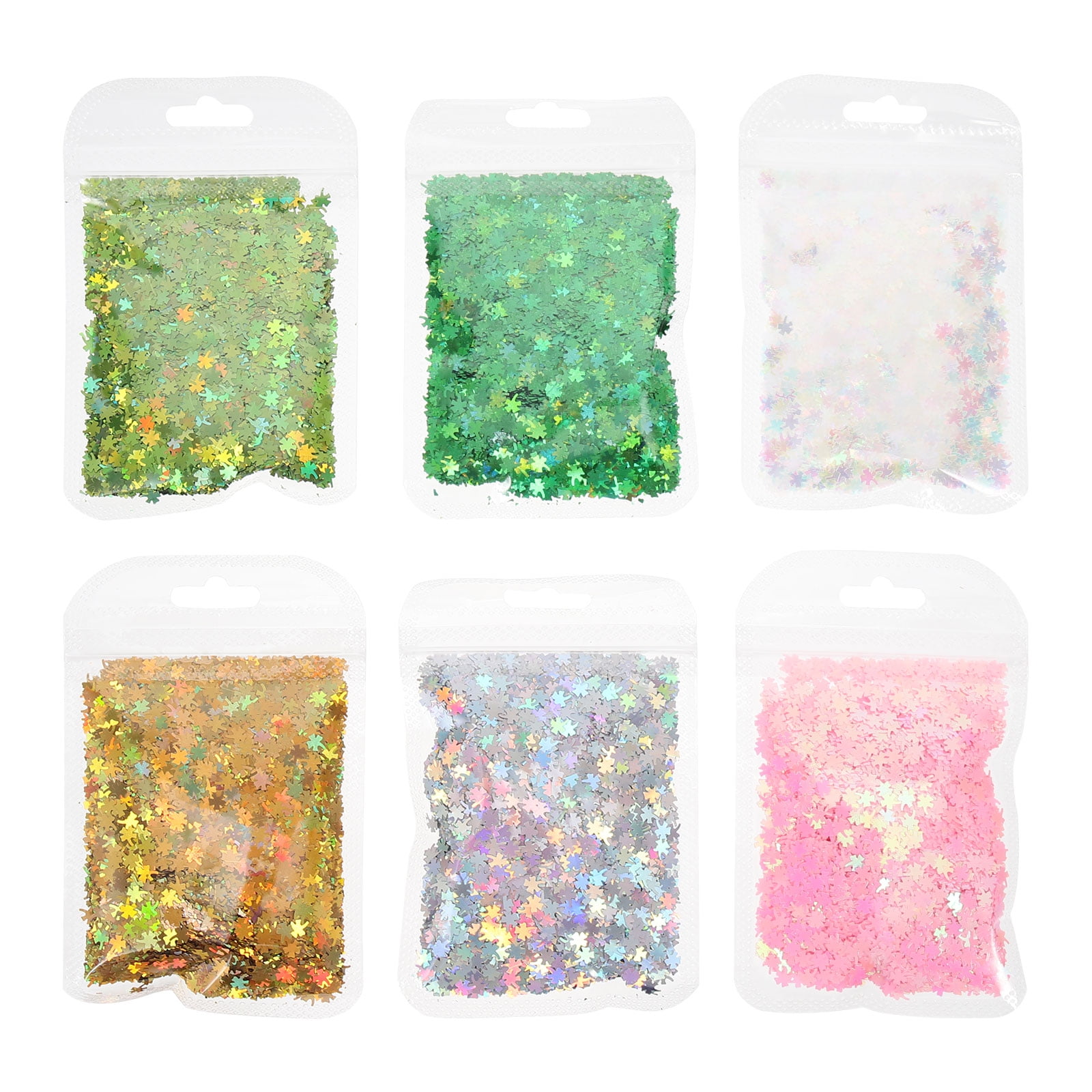 WORGEOUS 6 Packs Stitch Fake Nails Four Leaf Sequins Clothes Decoration ...