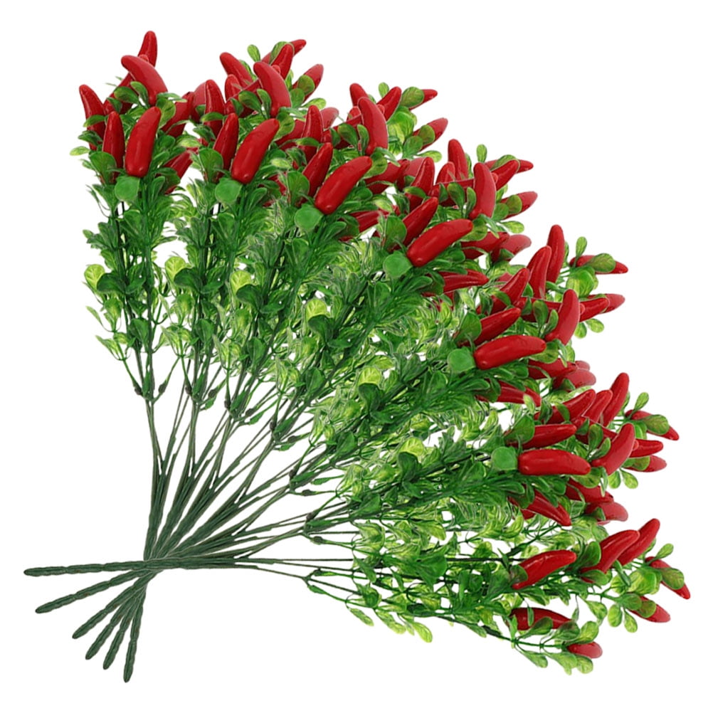 GETAJGHSD Fake Chili Stems Green Plastic for Table Centerpiece Vase ...