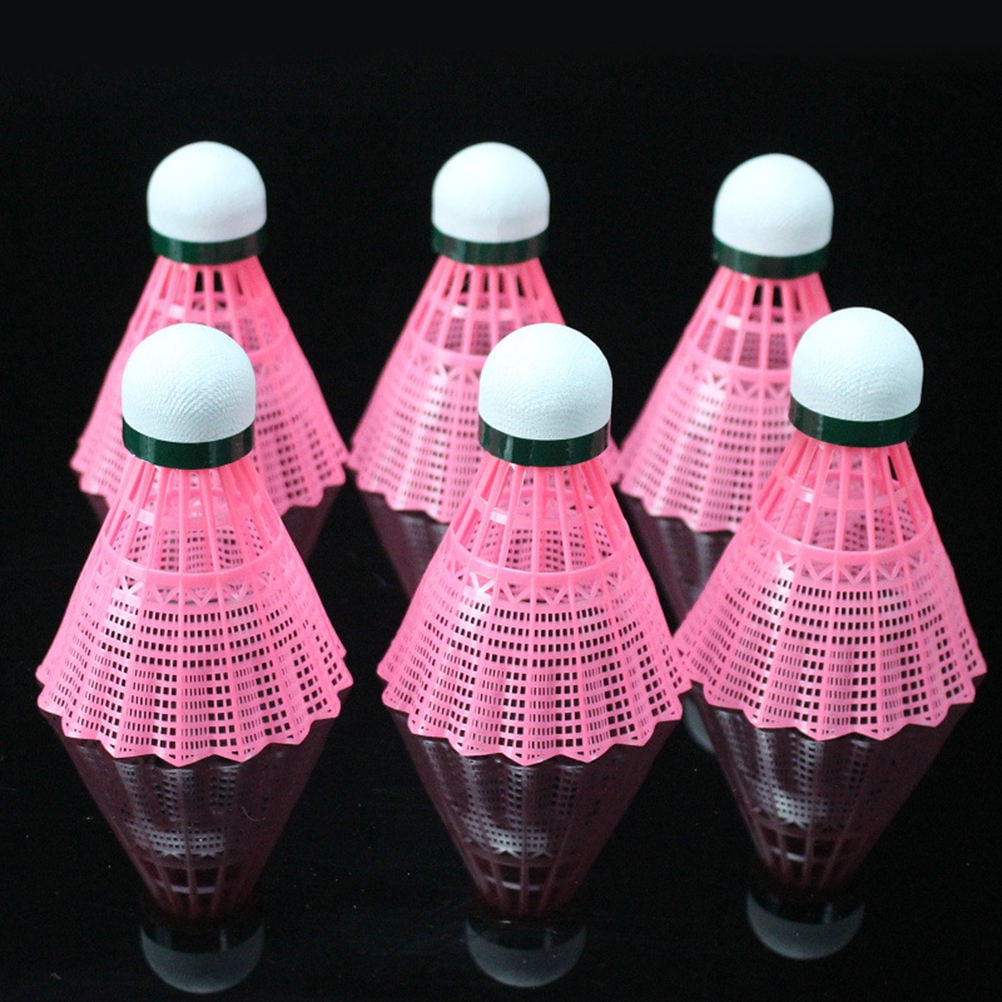 WORGEOUS 6 Pcs Badminton Outdoor Shuttlecocks Birdies Ball Child Pink ...