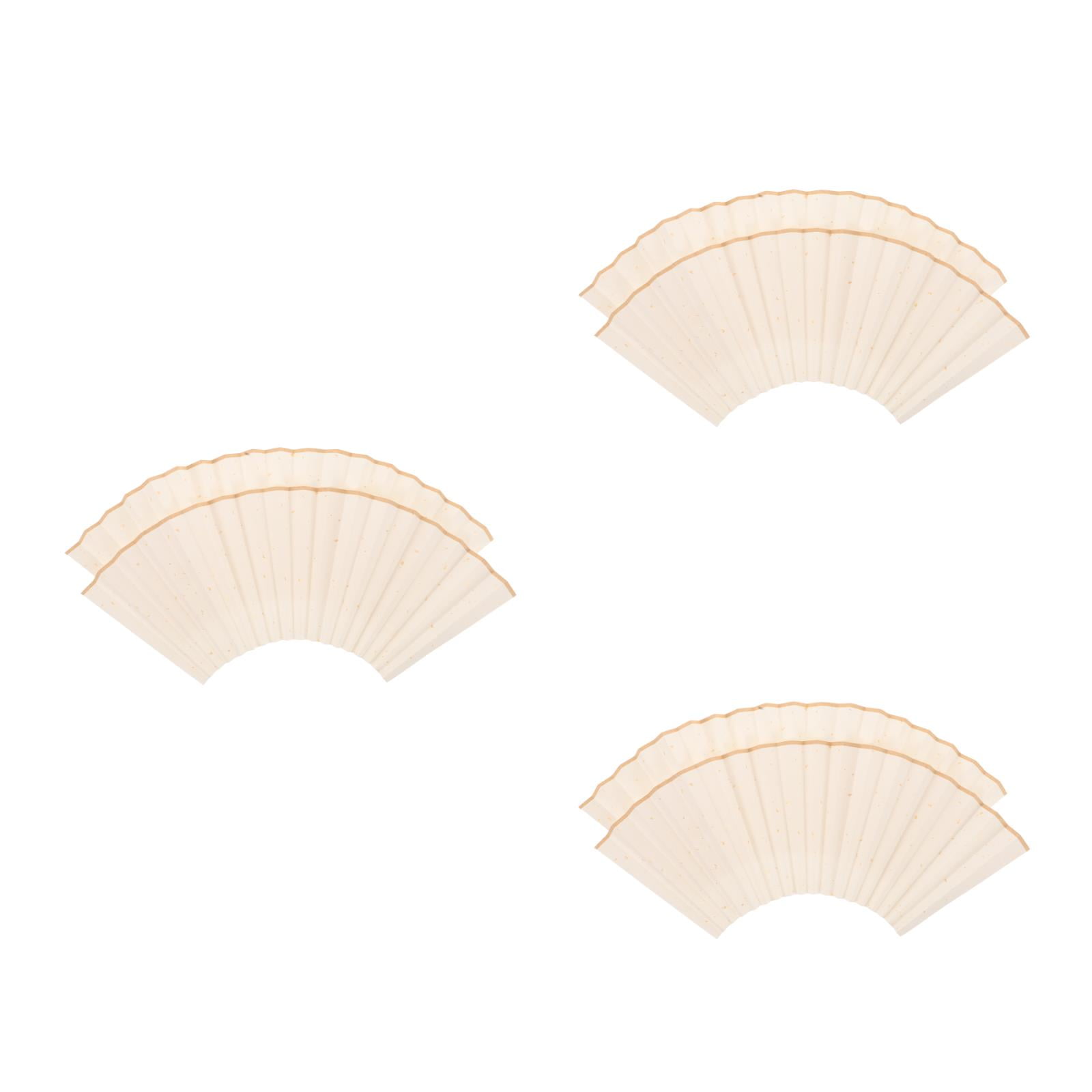 WORGEOUS 6 Pcs Blank Surface Surface For Diy Blank Fan Surface Paper ...