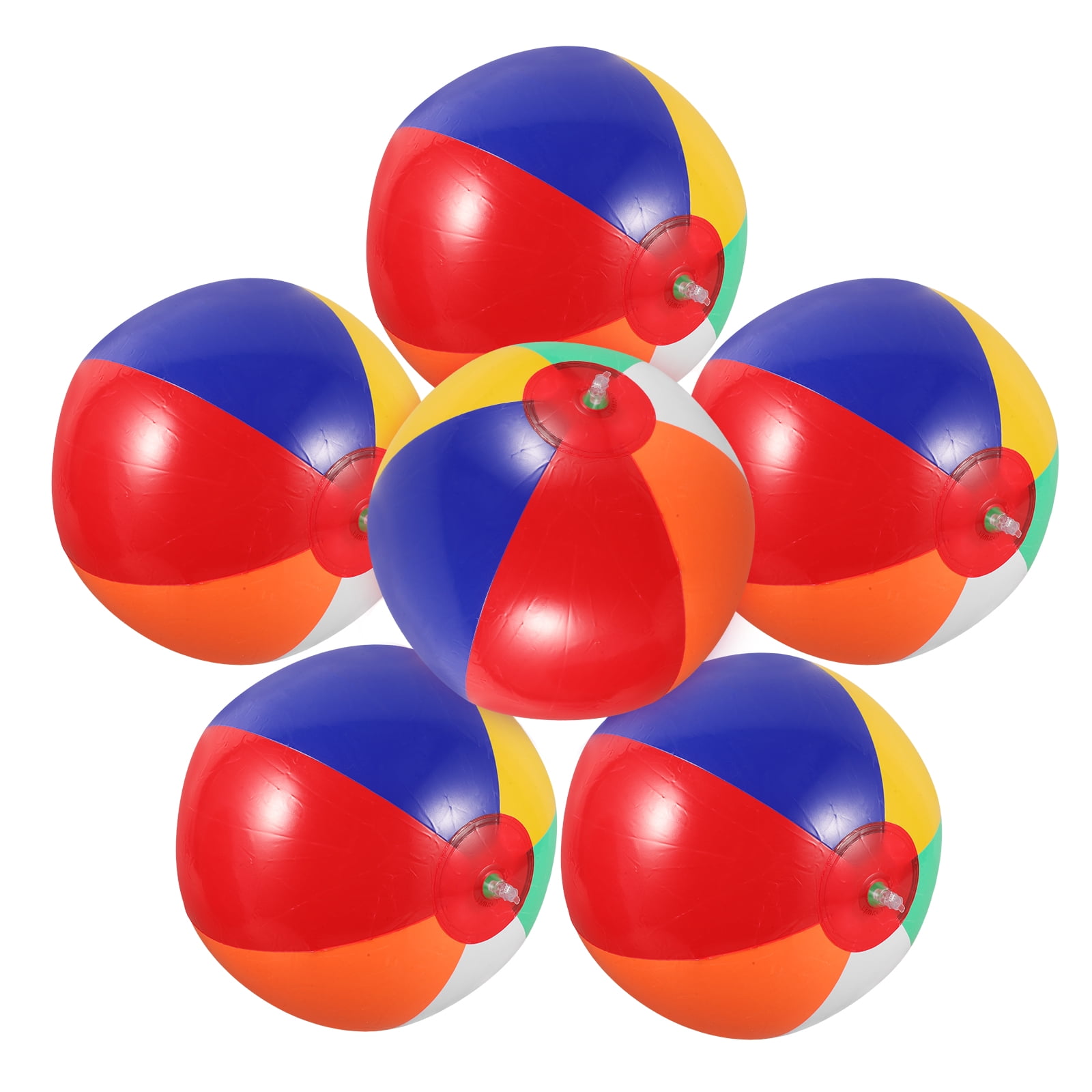 WORGEOUS 6 Pcs Colorful Inflatable Ball Beach Ball Water Ball Pool Toys ...