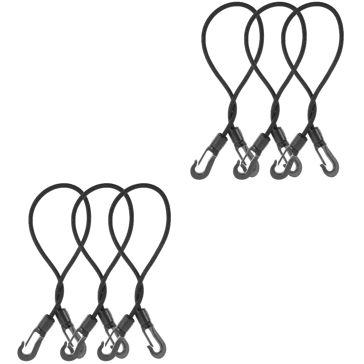 WORGEOUS 6 Pcs Dock Mooring Line Rope and Hook Boat Rope Marine Elastic ...