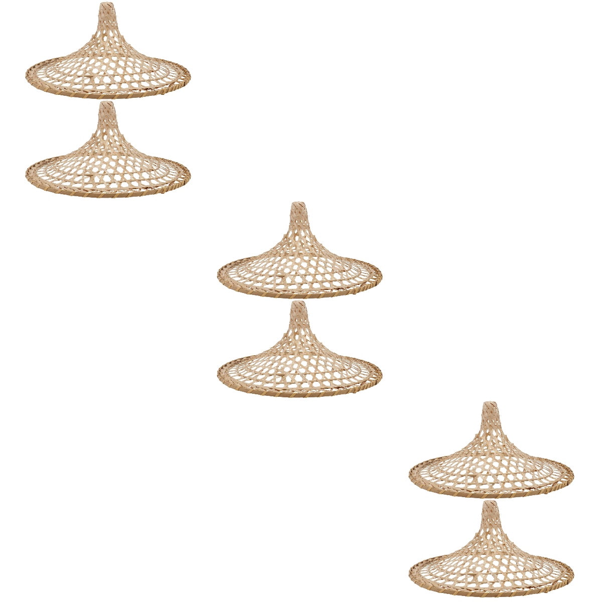 WORGEOUS 6 Pcs Lamp Shade Rattan Pendant Lamp Shade Weave Lamp Shade ...