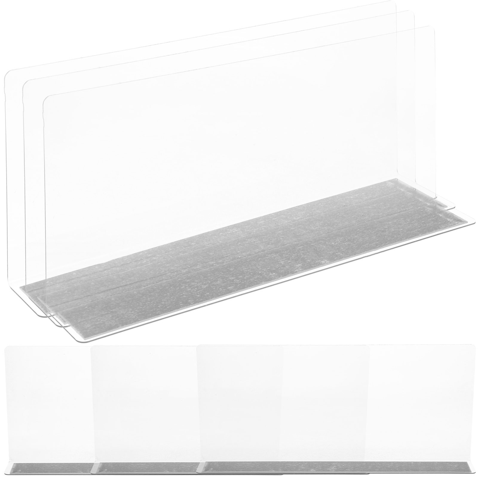 WORGEOUS 6 Pcs Magnetic Shelf Baffle Repisas Dividers Transparent ...
