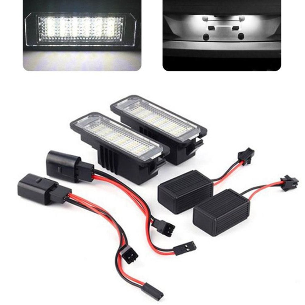 FUEENIRVA Car Number Plate Lamps License Plate Light Black Plastic 6Pcs ...