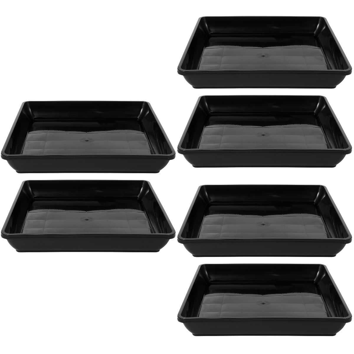 WORGEOUS 6 Pcs Plant Saucer Square Planter Saucer Plastic Plant Tray ...