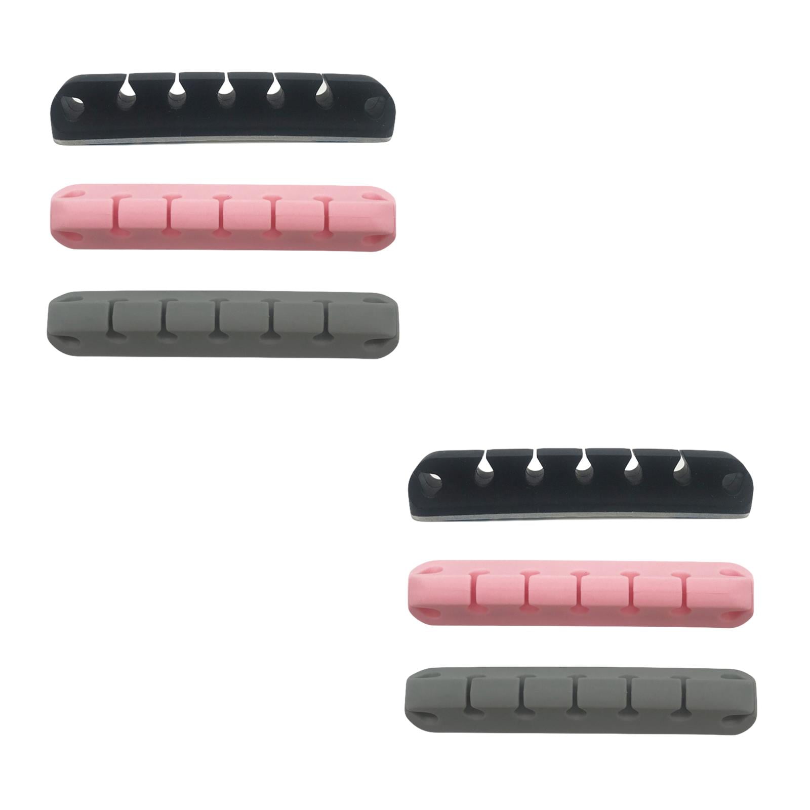 WORGEOUS 6 Pcs Self Adhesive Cable Management Clips Silicone Cable ...
