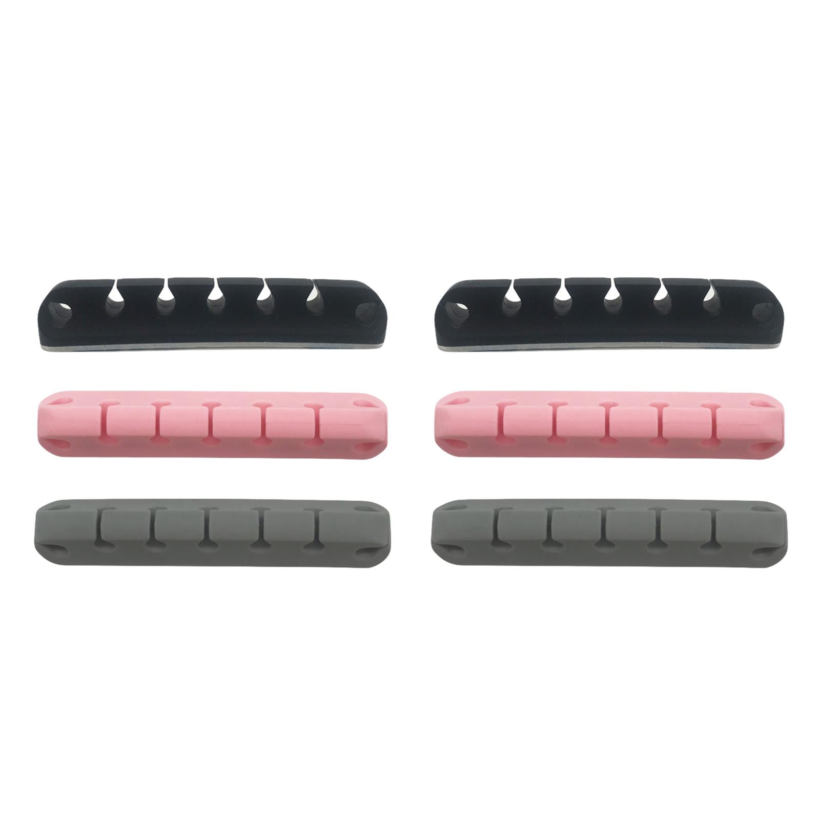 WORGEOUS 6 Pcs Self Adhesive Cable Management Clips Silicone Cable ...