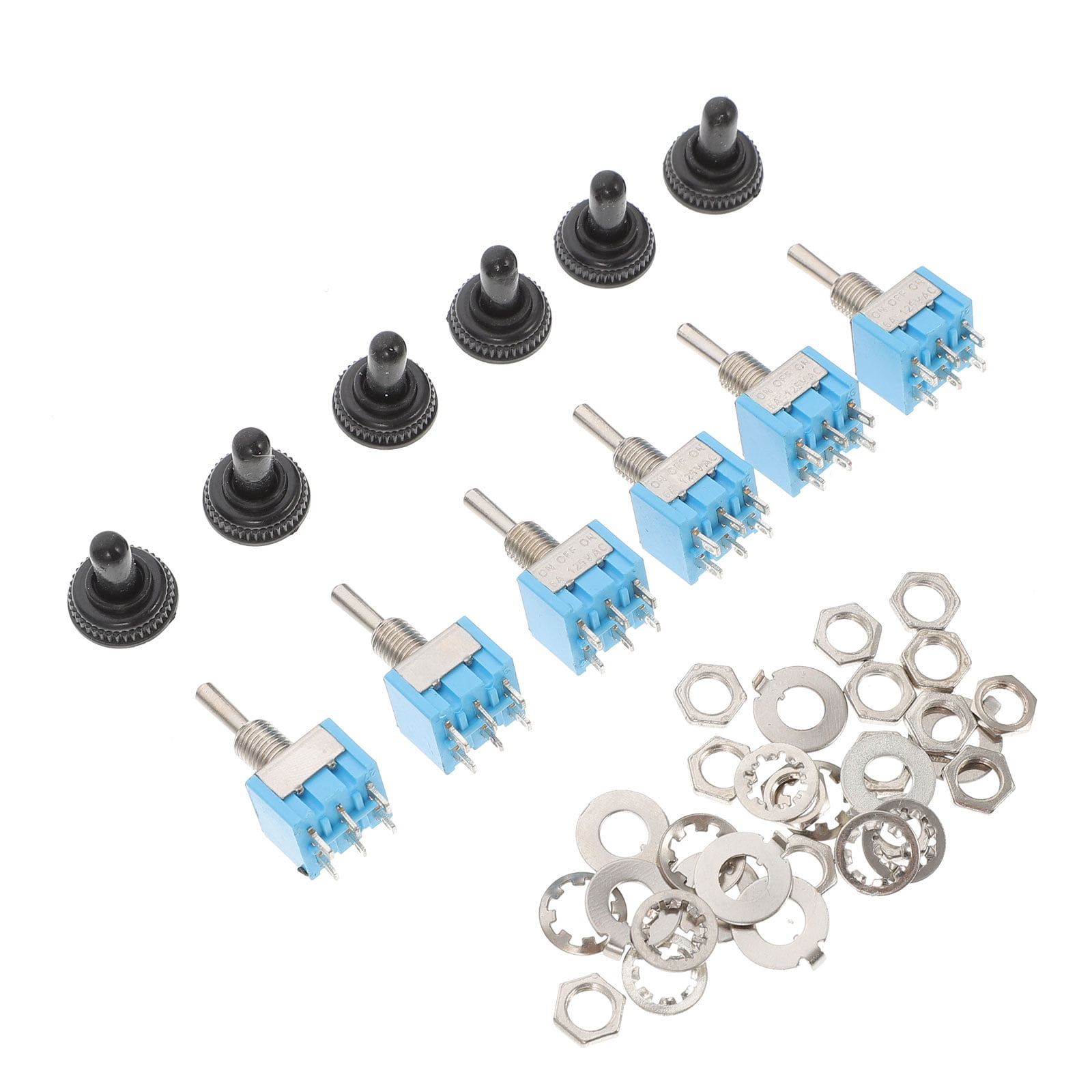 WORGEOUS 6 Pcs Toggle Rocker Switch Midi Controller Knobs Automotive ...