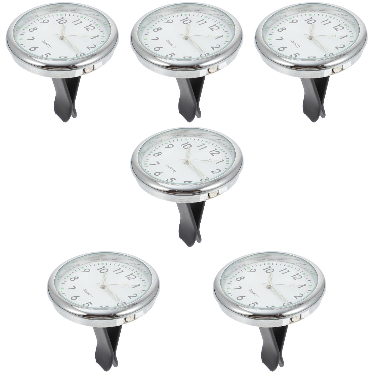 WORGEOUS 6 Sets Car Clock Mini Dashboard Auto Clock Vehicle Adhesive ...