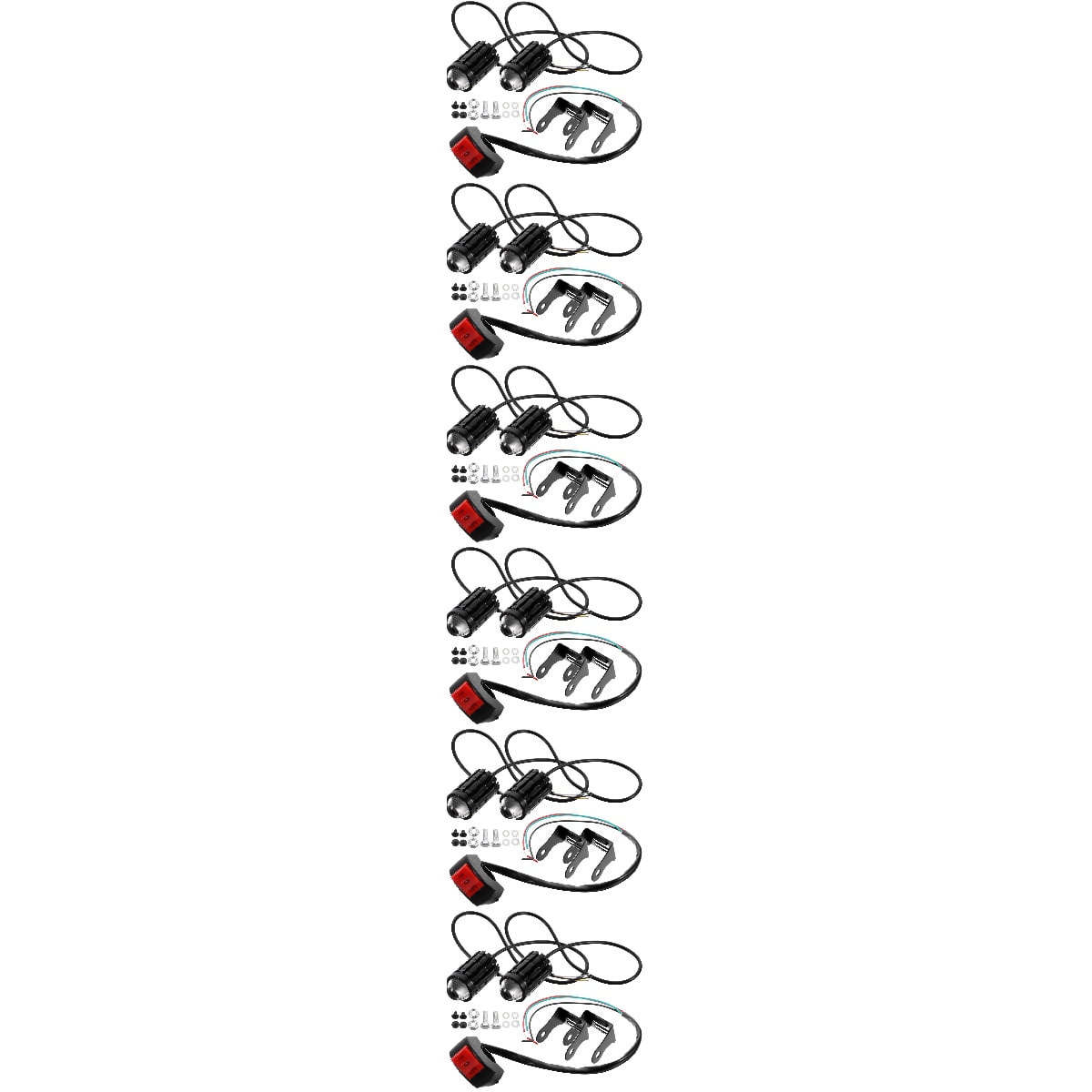 WORGEOUS 6 Sets LED Motorcycle Bulb 12-80V LED Motorbike Headlight LED ...