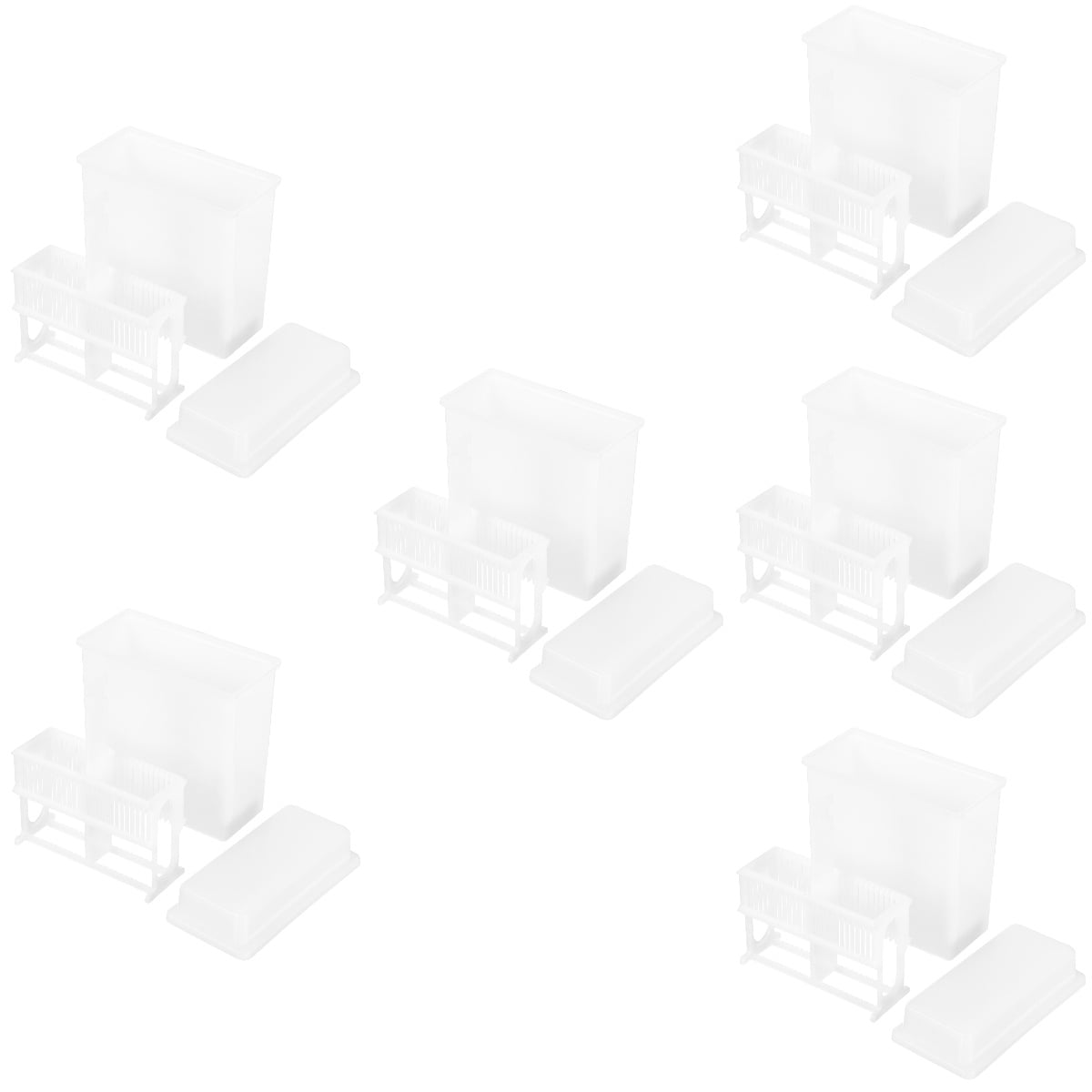 WORGEOUS 6 Sets Laboratory Microscope Slides Staining Rack Plastic ...