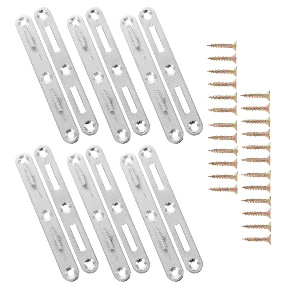 WORGEOUS 6 Sets Wood Bed Rail Connecting Fittings Bed Rail Bracket Bed ...