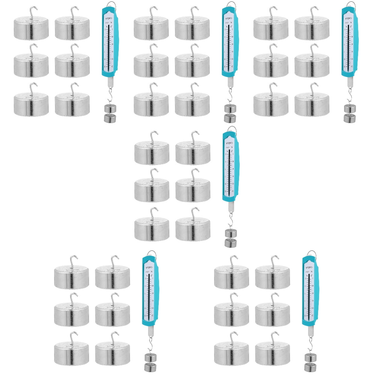 WORGEOUS 6 Sets of Spring Dynamometer Physical Mechanics Experiments ...