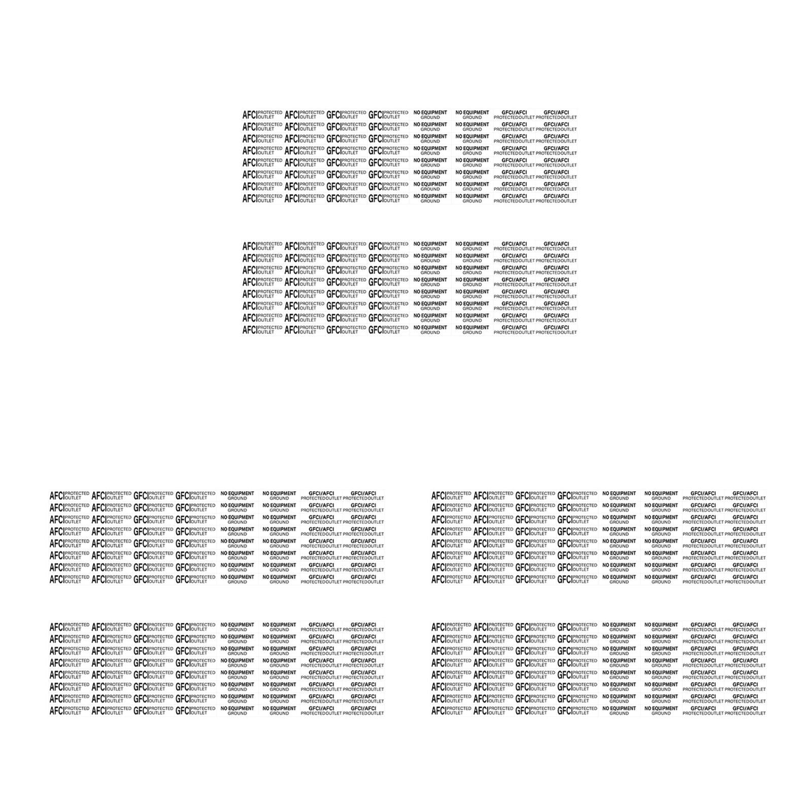 WORGEOUS 6 Sheets Safety Socket Labels Waterproof Electrical Stickers ...