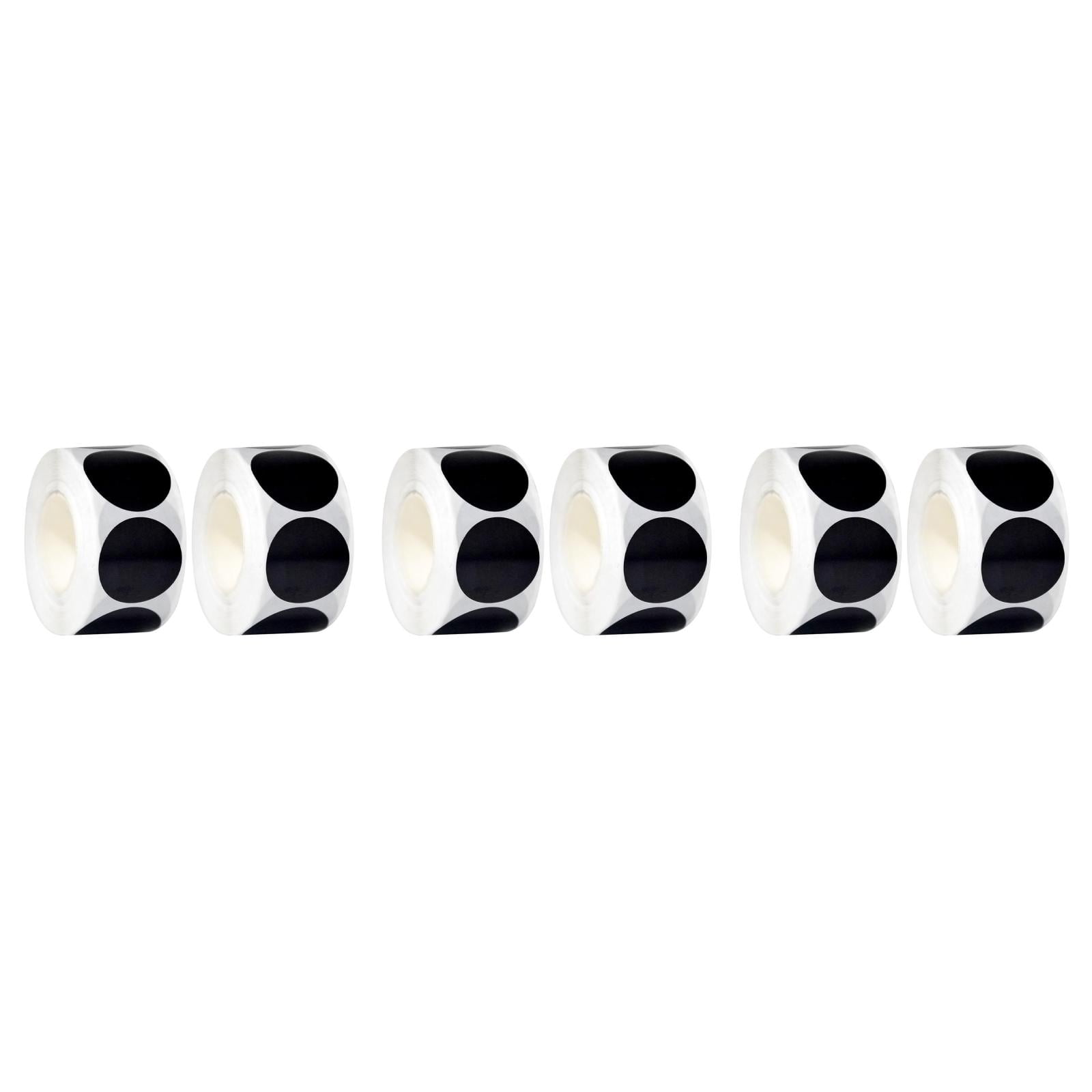 WORGEOUS 6 pcs Black Circle Stickers Roll Sealing Dot Labels for Color ...