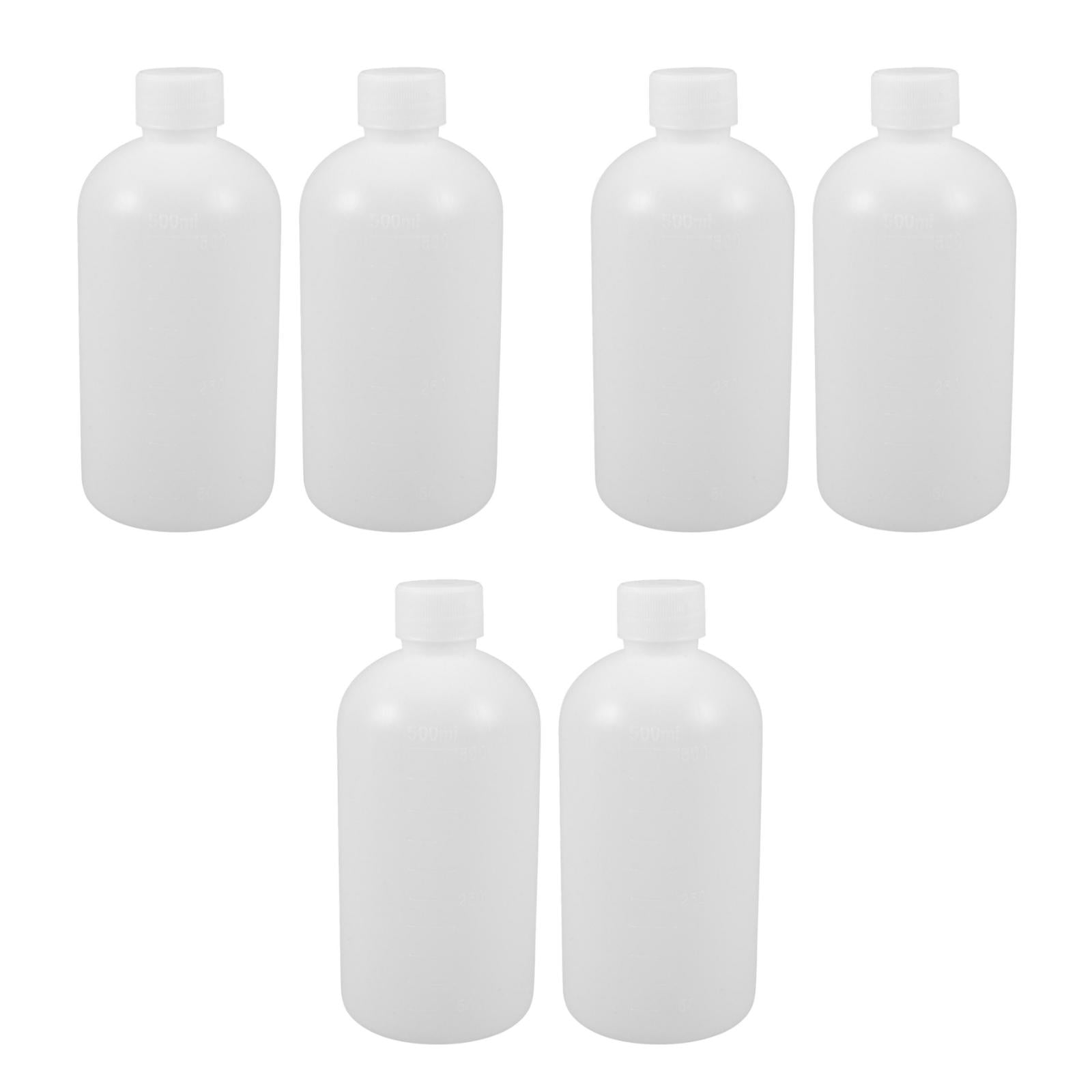 WORGEOUS 6 pcs Chemical Reagent Bottles 500ml Plastic Laboratory Sample ...
