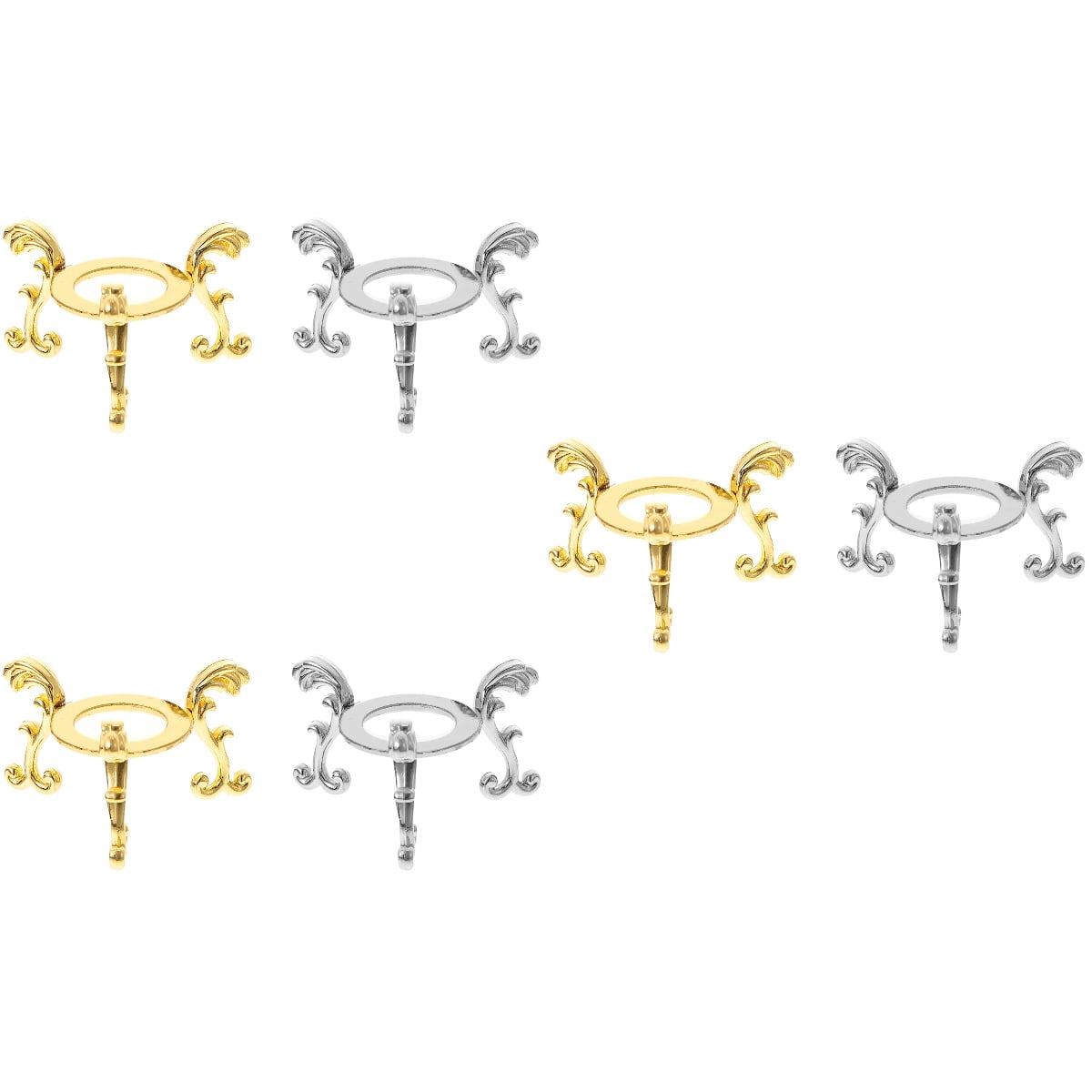 WORGEOUS 6 pcs Delicate Iron Crafts Racks Delicate Decors Crystal Balls ...