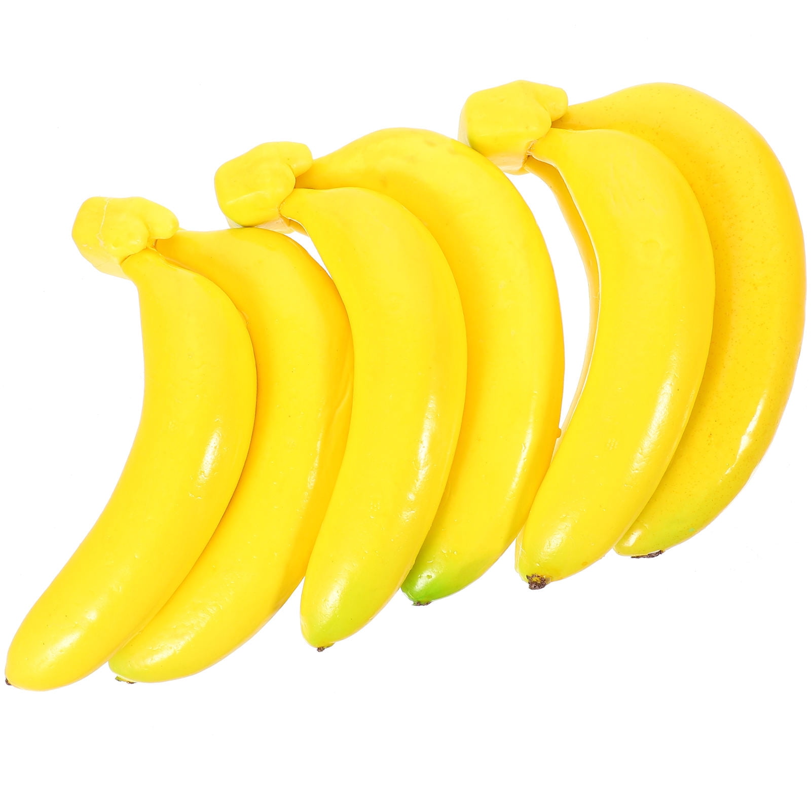 WORGEOUS 6 pcs Fake Banana Bunch Models Supermarket Decorative Banana ...