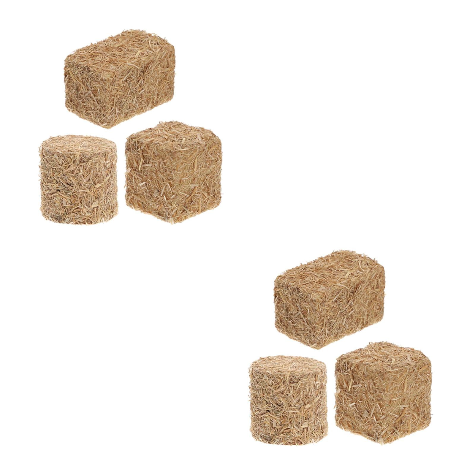 WORGEOUS 6 pcs Mini Hay Bales For Autumn Crafts And Decorations Small ...
