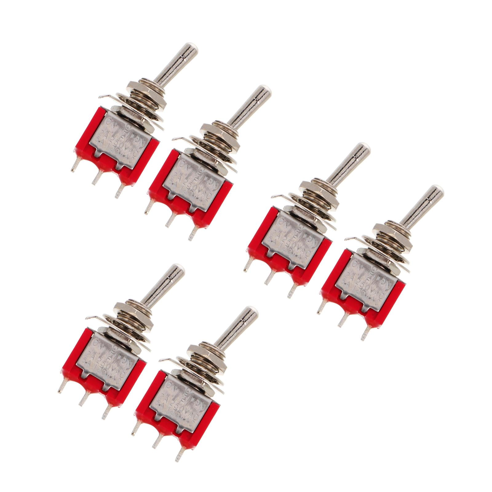 WORGEOUS 6 pcs Momentary Toggle Switch Mini Toggle Switch 3 Terminal 2 ...