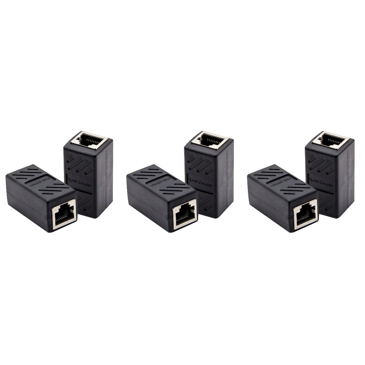 WORGEOUS 6 pcs Network LAN Connector Adapter Coupler Extender Ethernet ...