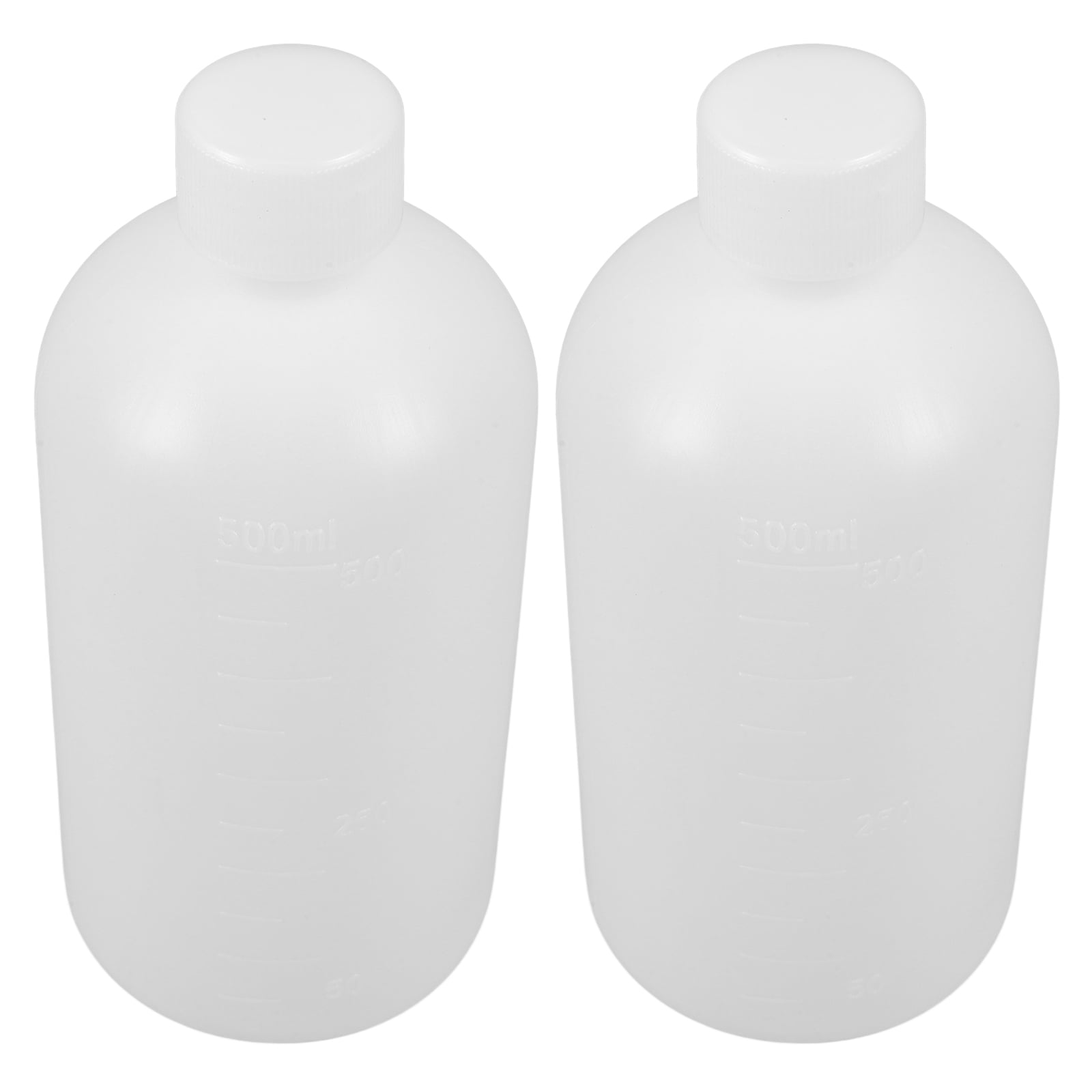 WORGEOUS 6 pcs Plastic Graduated Reagent Bottles 500ml Sealing Bottles ...