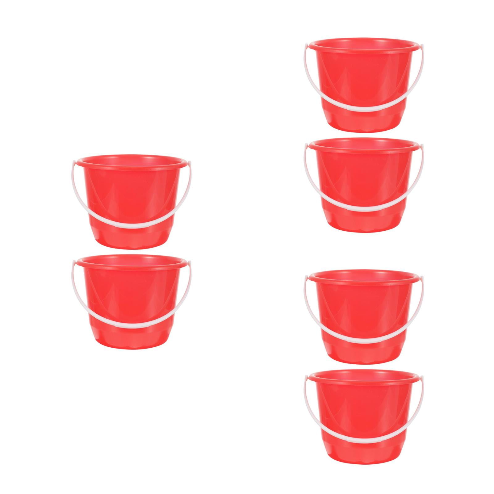 WORGEOUS 6 pcs Plastic Water Bucket with Handle Cleaning Bucket Car ...