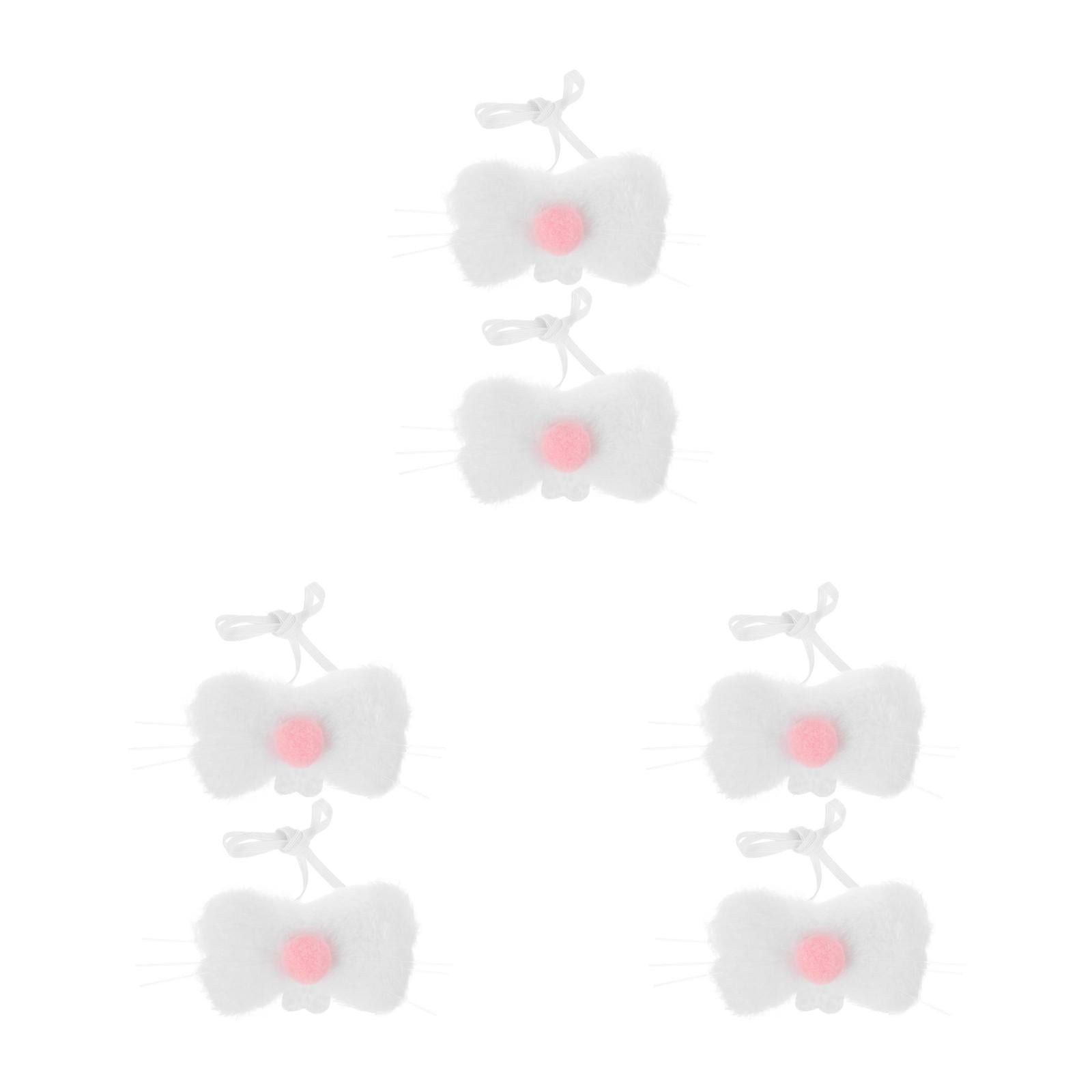 WORGEOUS 6 pcs Plush Bunny Nose Costume Prop Kids Bunny Nose Cosplay ...