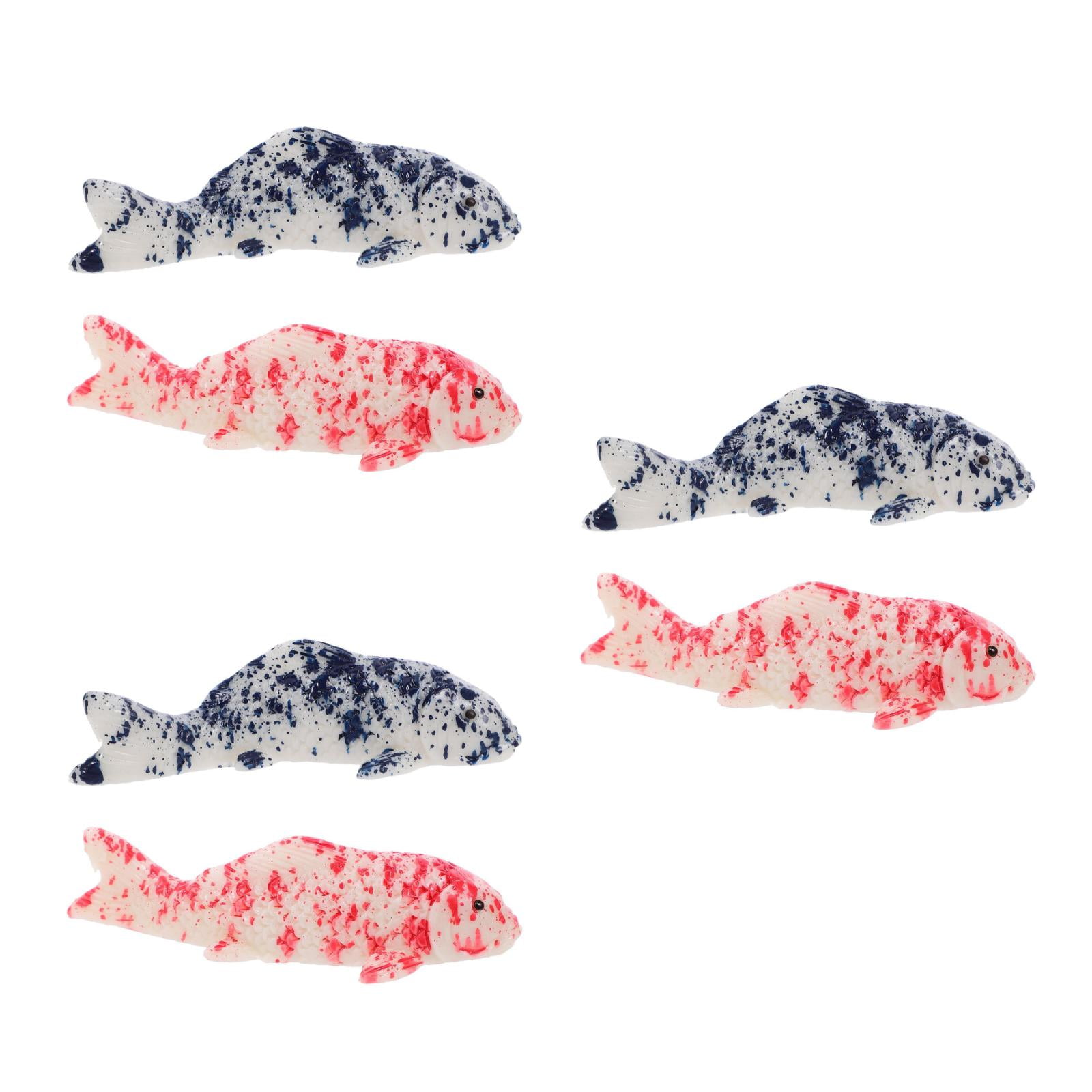 WORGEOUS 6 pcs Realistic Simulation Fish Models Mini Resin Fish Model ...