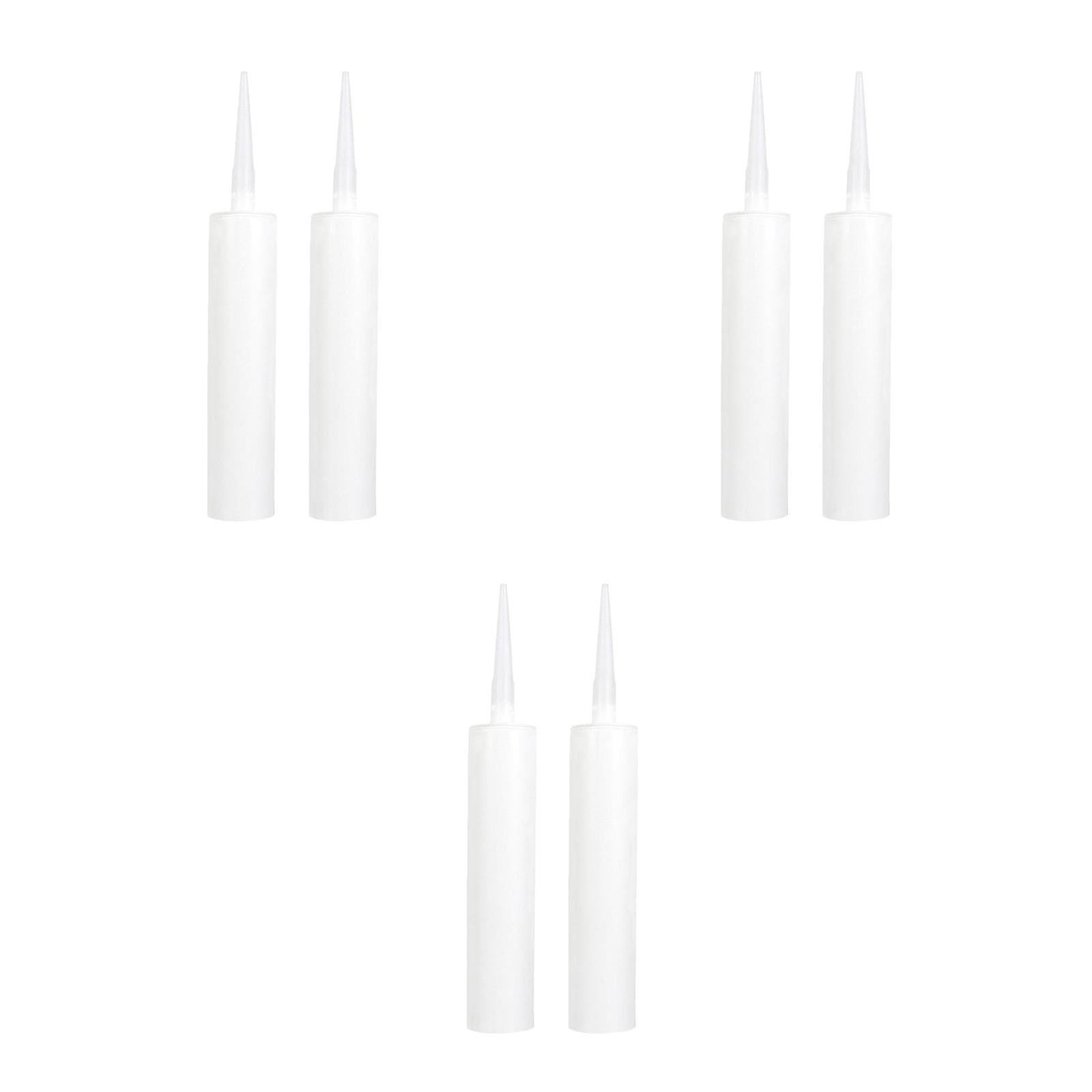 WORGEOUS 6 pcs Reusable Empty Caulk Tubes Fillable Plastic Caulking ...